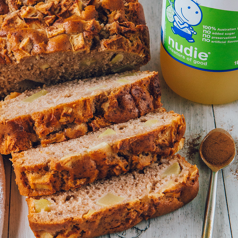 apple cinnamon loaf recipe | nudie juice